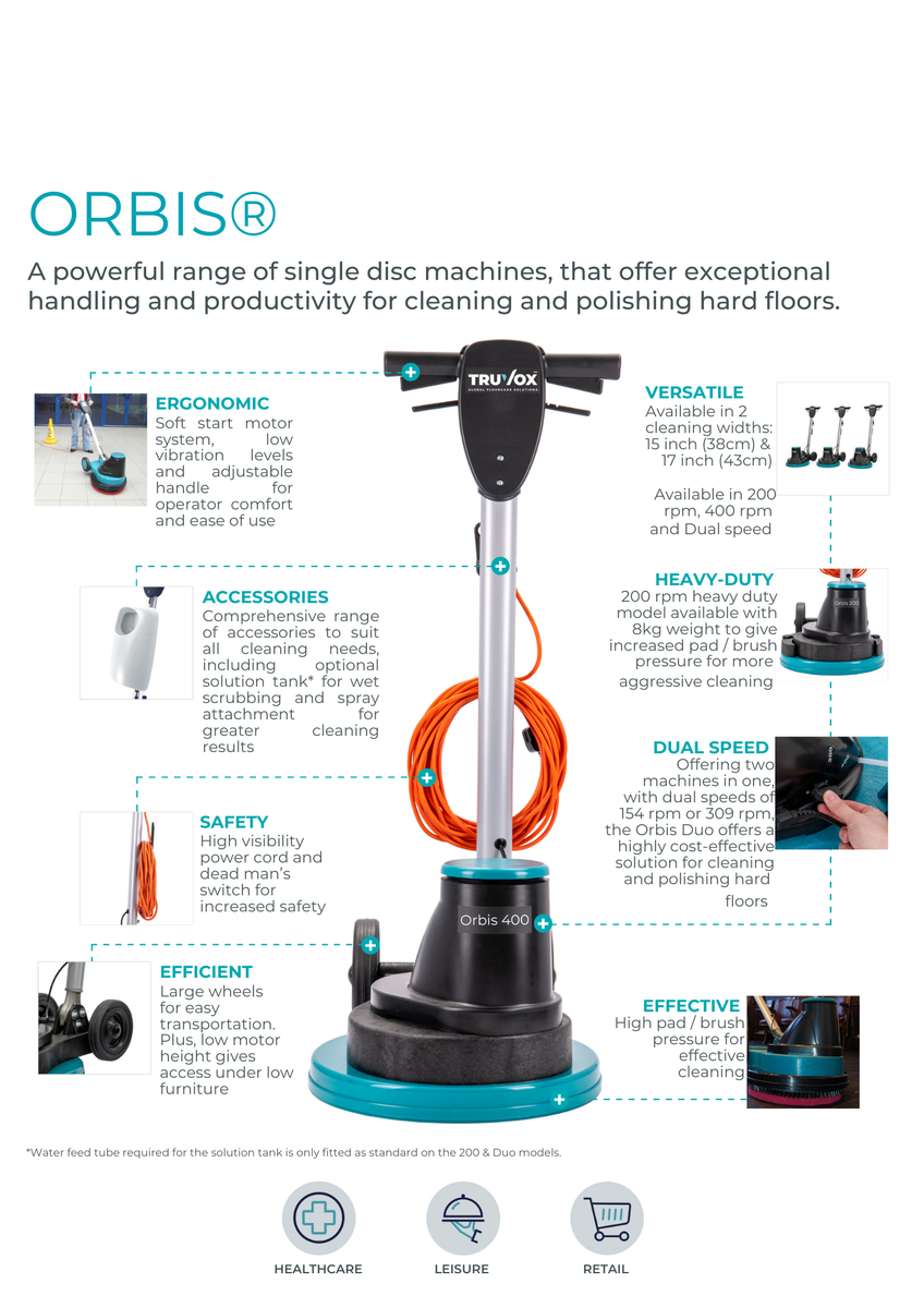Truvox Orbis 200 Single Disc Rotary – Frontline ICS